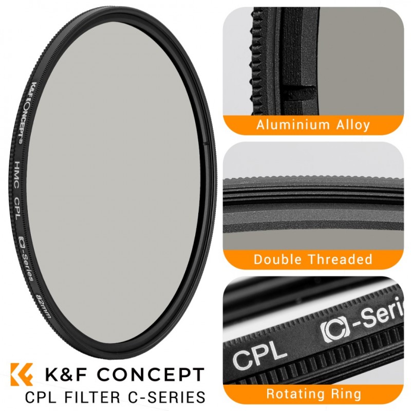 K&F 40.5mm Circular Polariser Filter (CPL) Classic Series KF01.1431