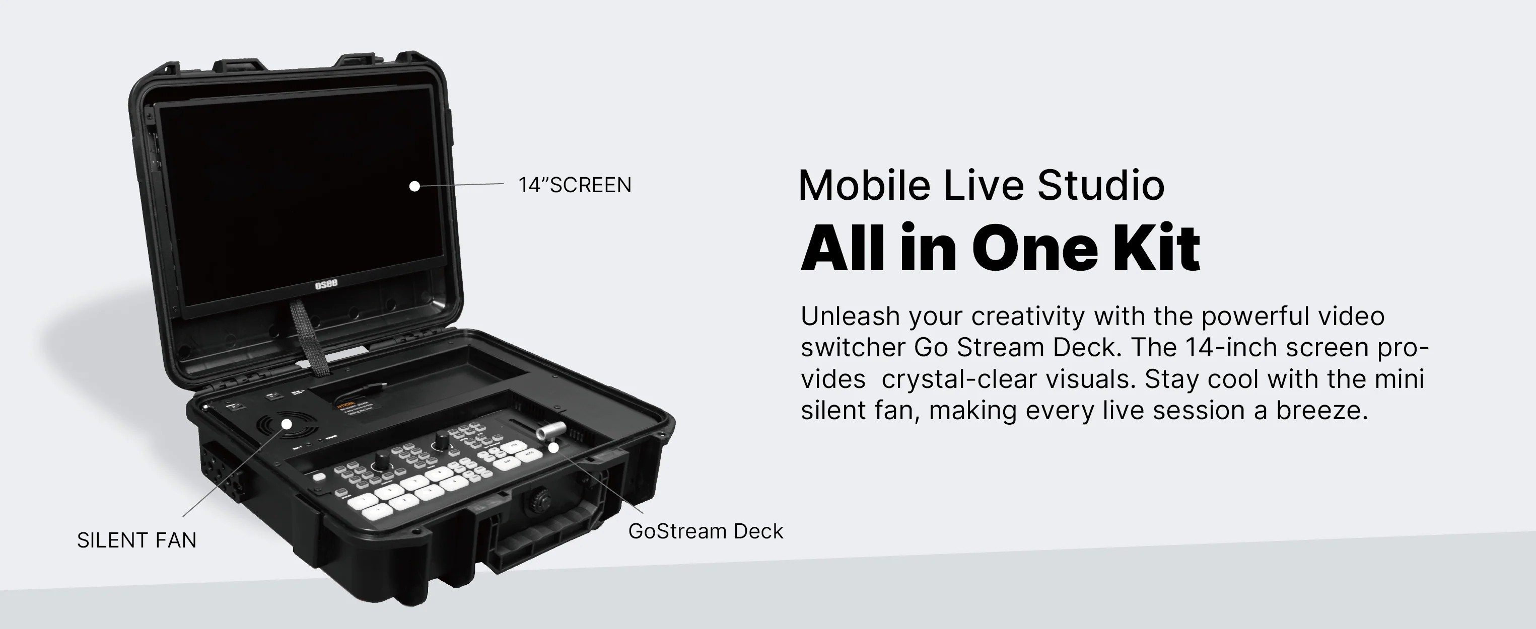 OSEE GoStream Deck Kit All-in-One Live Stream Switcher & Multi-Camera ...